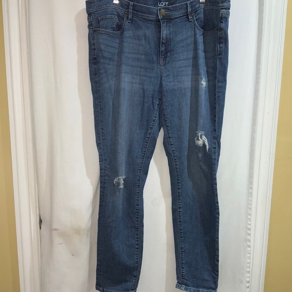 LOFT | Jeans | Loft Outlet Jeans Modern Skinny Sz 6 Factory Distressed ...